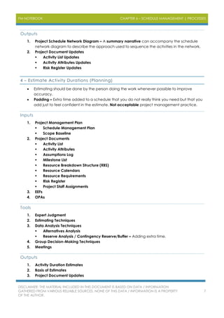 PM Notebook - Chapter 6 - Schedule Management | PDF