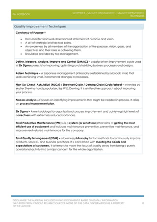 PM Notebook - Chapter 8: Quality Management | PDF