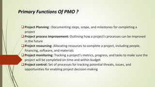 The Role of PMO in Organizational Project Management | PPTX