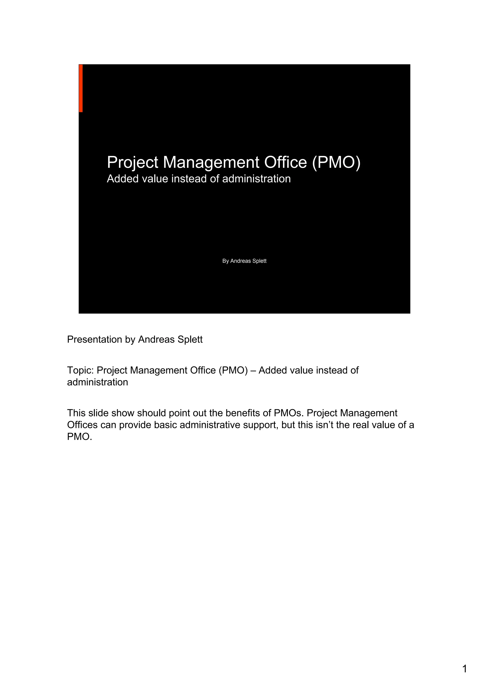 PMO - Added value instead of administration | PDF | Construction ...