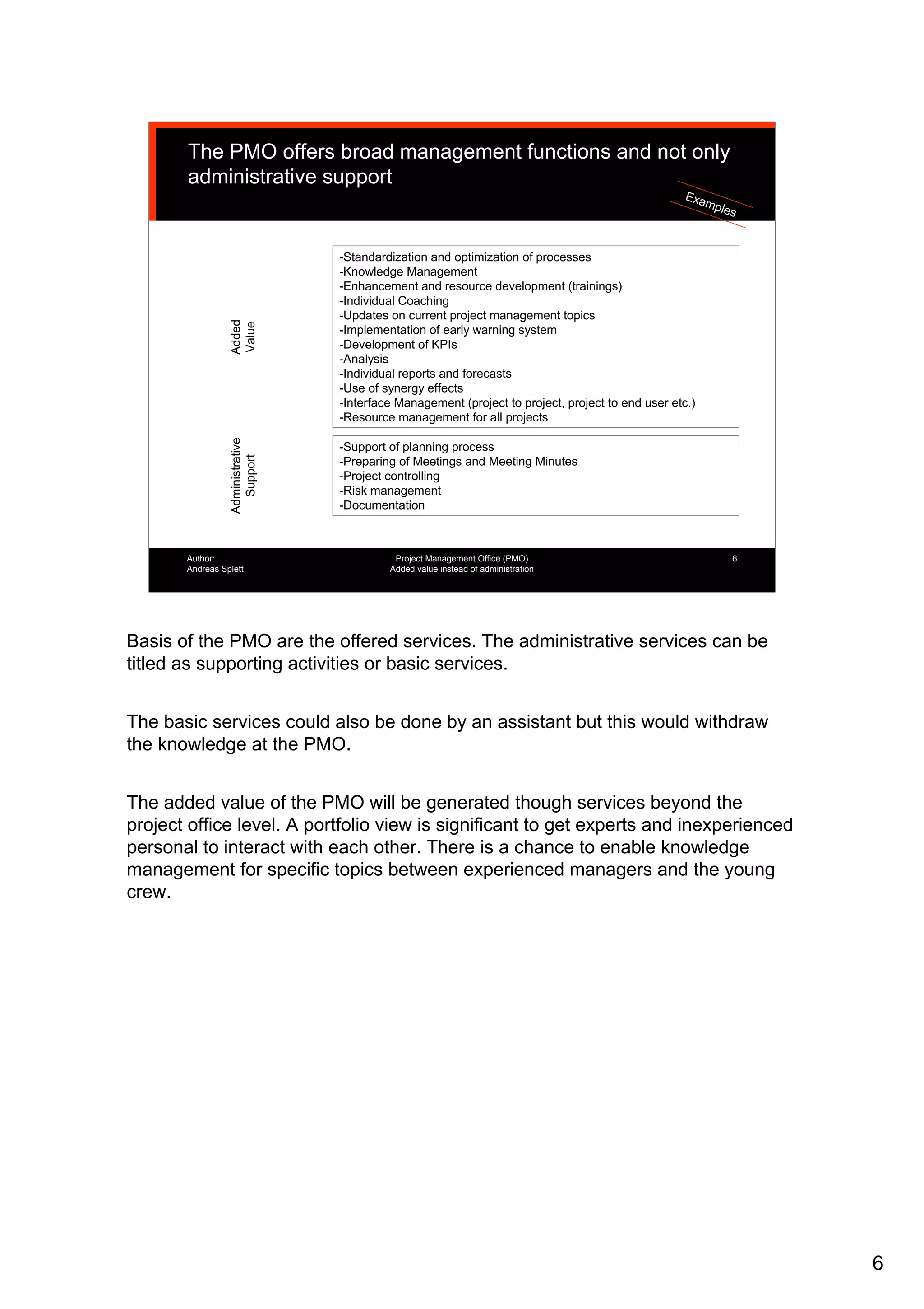 PMO - Added value instead of administration | PDF