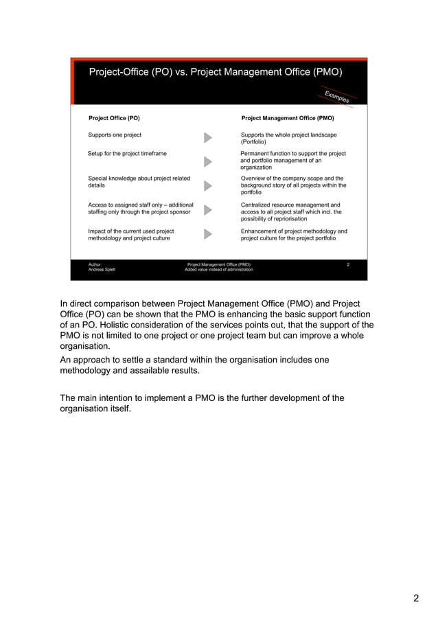 PMO - Added value instead of administration | PDF | Construction ...