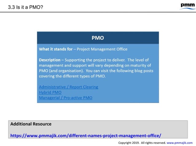 PMO (Project Management Office) Meaning | PPT