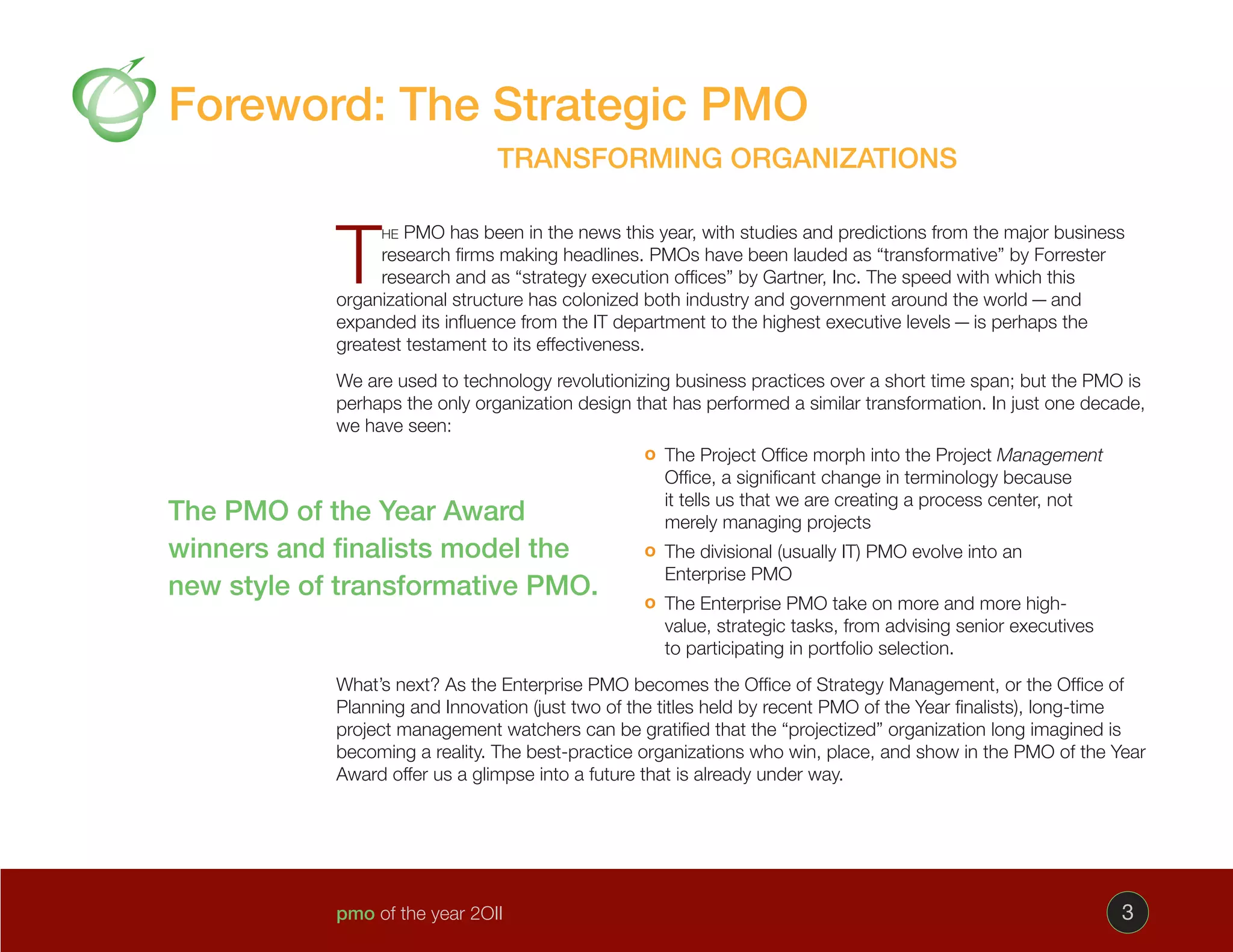 PMO of the Year Award 2011 eBook | PDF