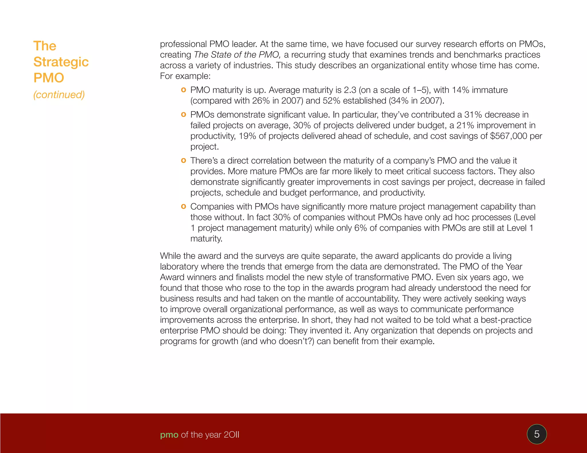 PMO of the Year Award 2011 eBook | PDF