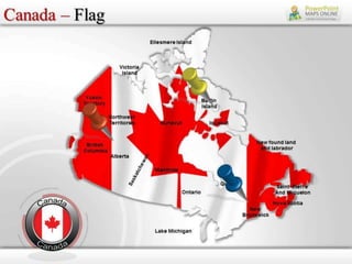 Stunning Map Of Canada For Presentation | PPTX