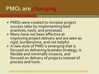 PMO 2.0 - The Strategic Focused PMO | PPTX | Construction Industry ...