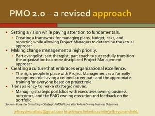 PMO 2.0 - The Strategic Focused PMO | PPTX | Construction Industry ...