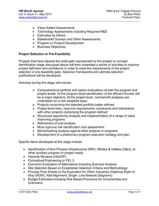 PMO and Tollgate Process | PDF