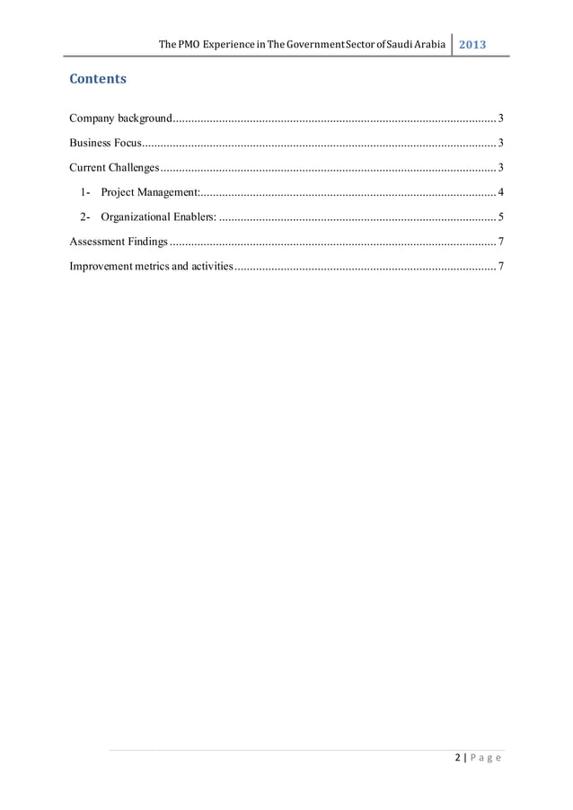 PMO assessment using OPM3 model | PDF