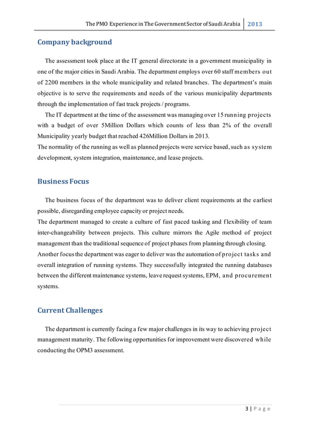 PMO assessment using OPM3 model | PDF