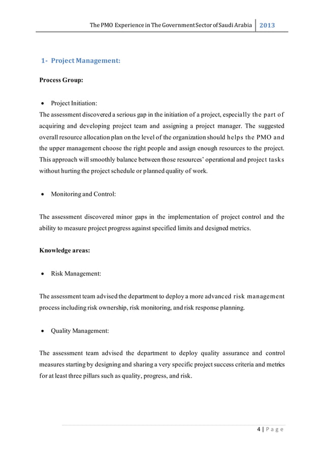 PMO assessment using OPM3 model | PDF