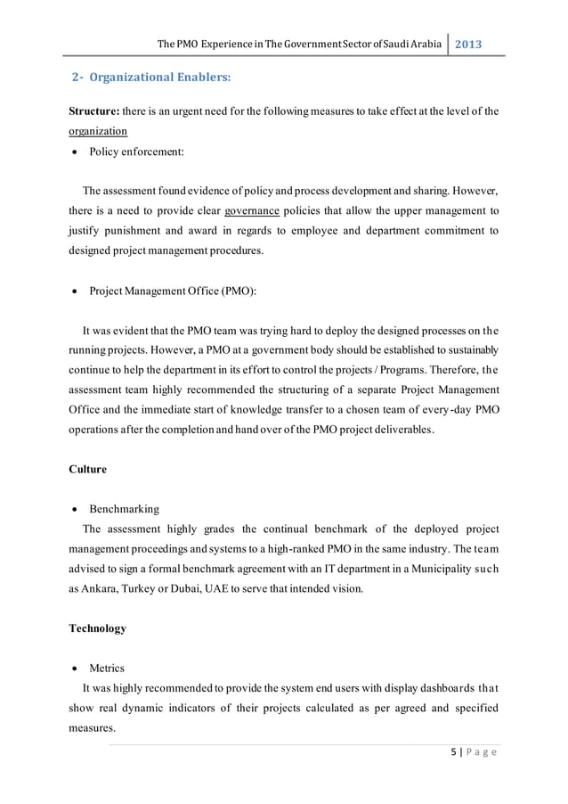 PMO assessment using OPM3 model | PDF