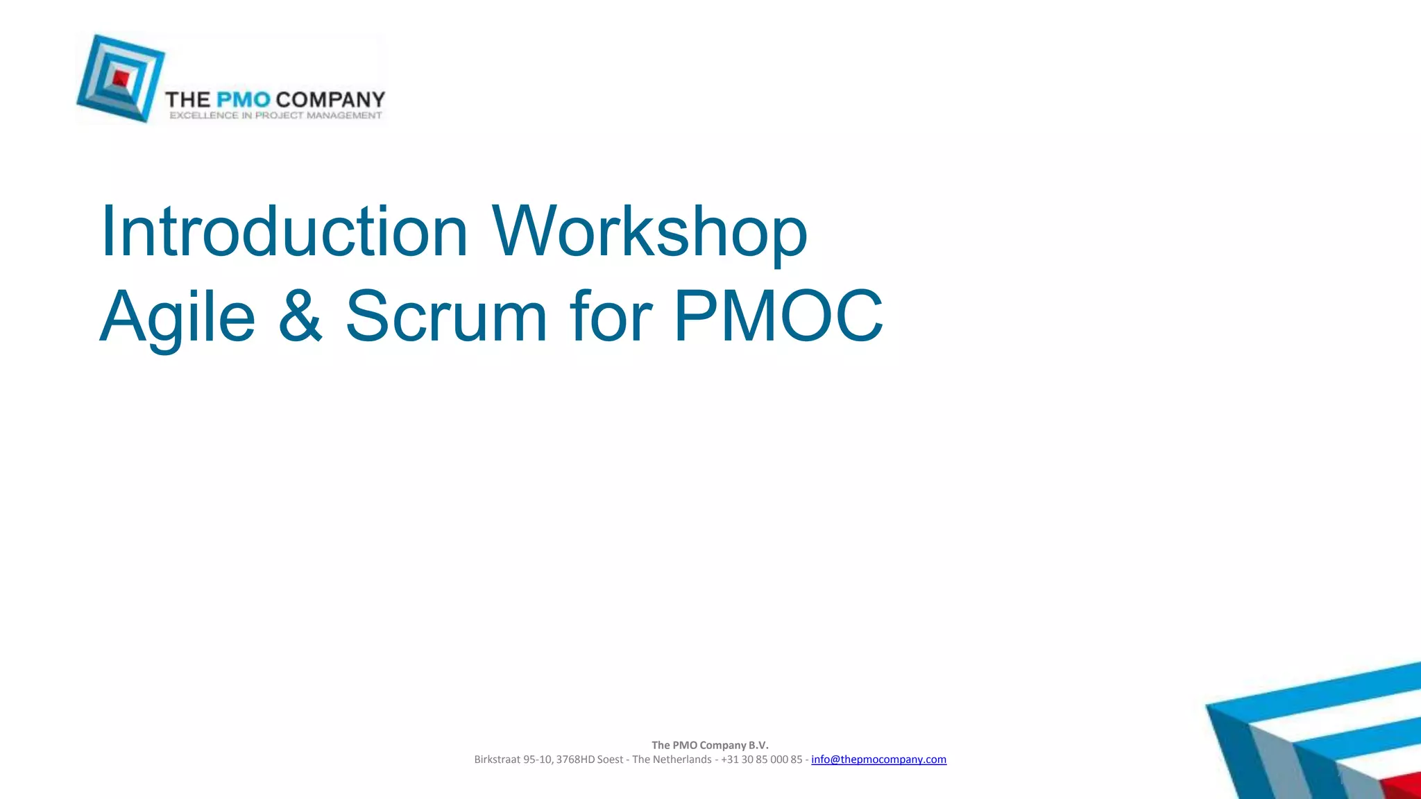 The PMO Company journey to Agile & Scrum certification Session 1 | PPT