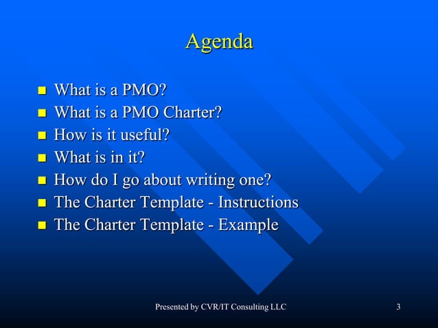 Pmo charter benefits | PPT