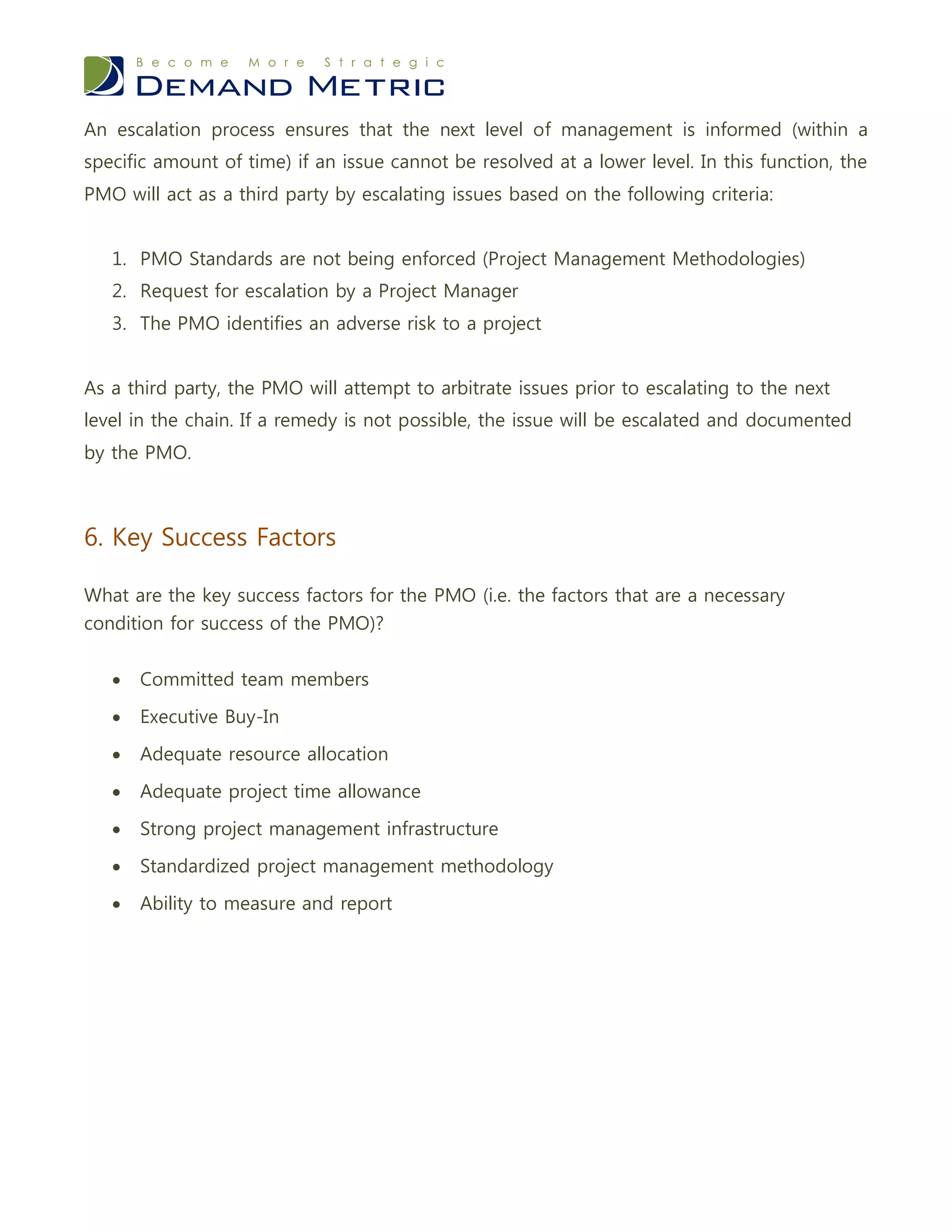 PMO Charter Template | PDF