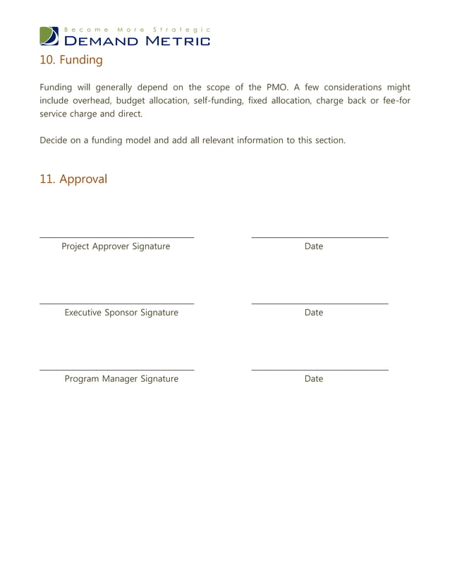 PMO Charter Template | PDF