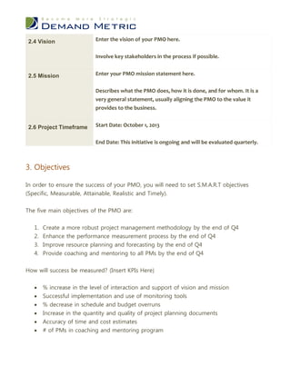 PMO Charter Template | PDF