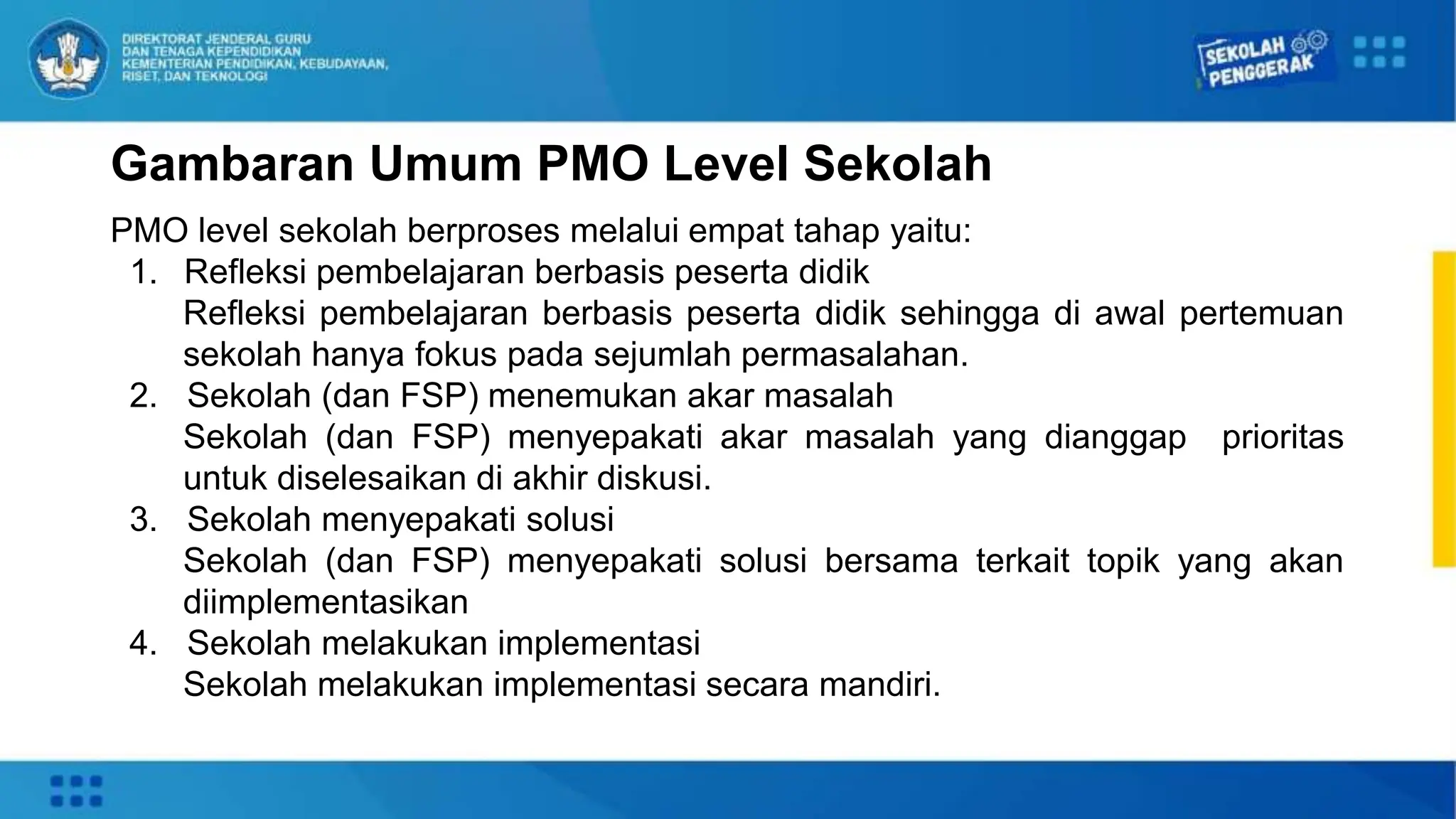 PMO dan FKK Angkatan 1 dan 2 Sekolah Penggerak | PPTX