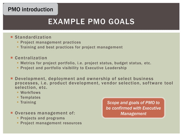 Real example of PMO deployment | PPTX | Business Administration | Business