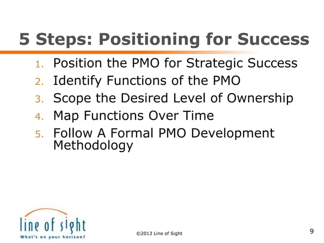 PMO Development - Line of Sight | PPT