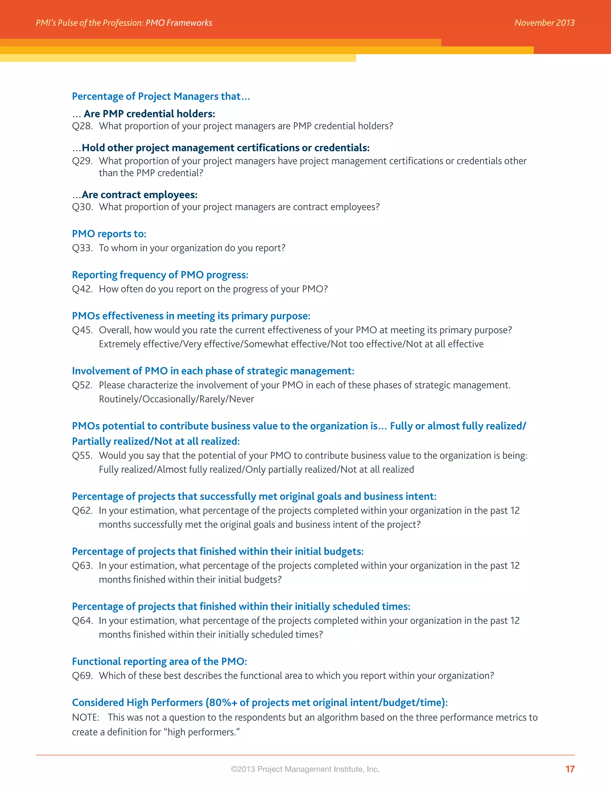 PMO Frameworks | PDF