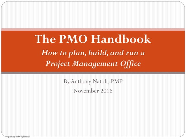 PMO Handbook - How to Plan, Build, and Run a PMO | PDF