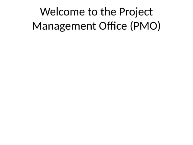 PMO_Introduction_Slide_Project management office | PPTX