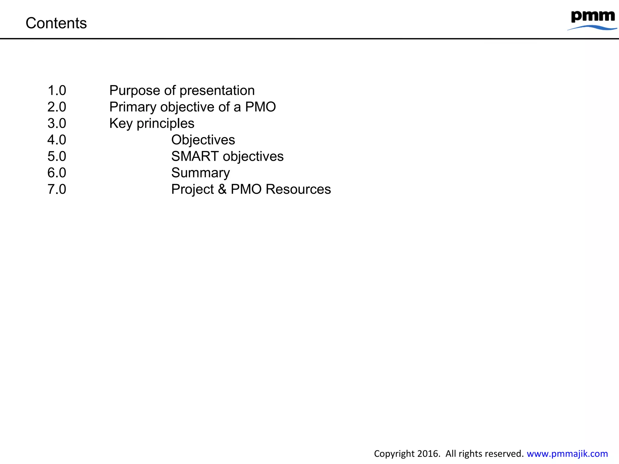 PMO OBjectives - a quick guide | PPT
