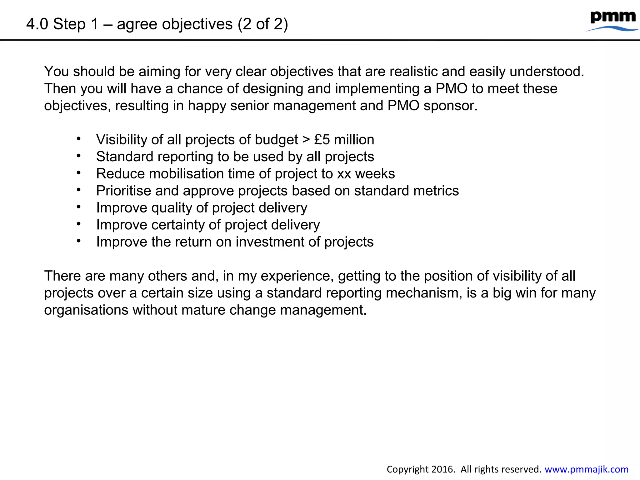 PMO OBjectives - a quick guide | PPT