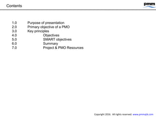 PMO OBjectives - a quick guide | PPT