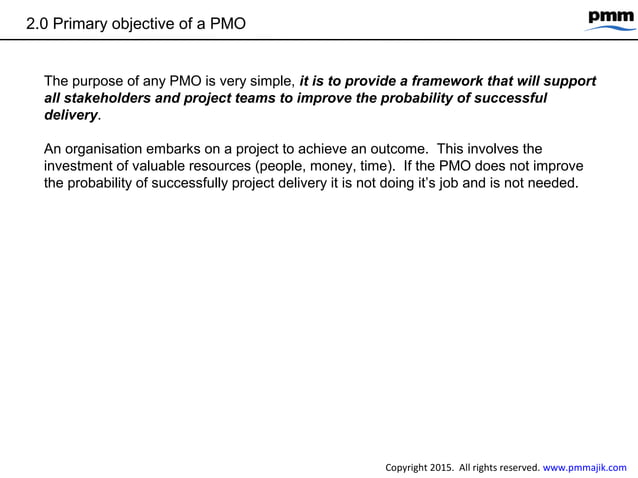 PMO OBjectives - a quick guide | PPT