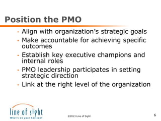 PMO Positioning - Line of Sight | PPT