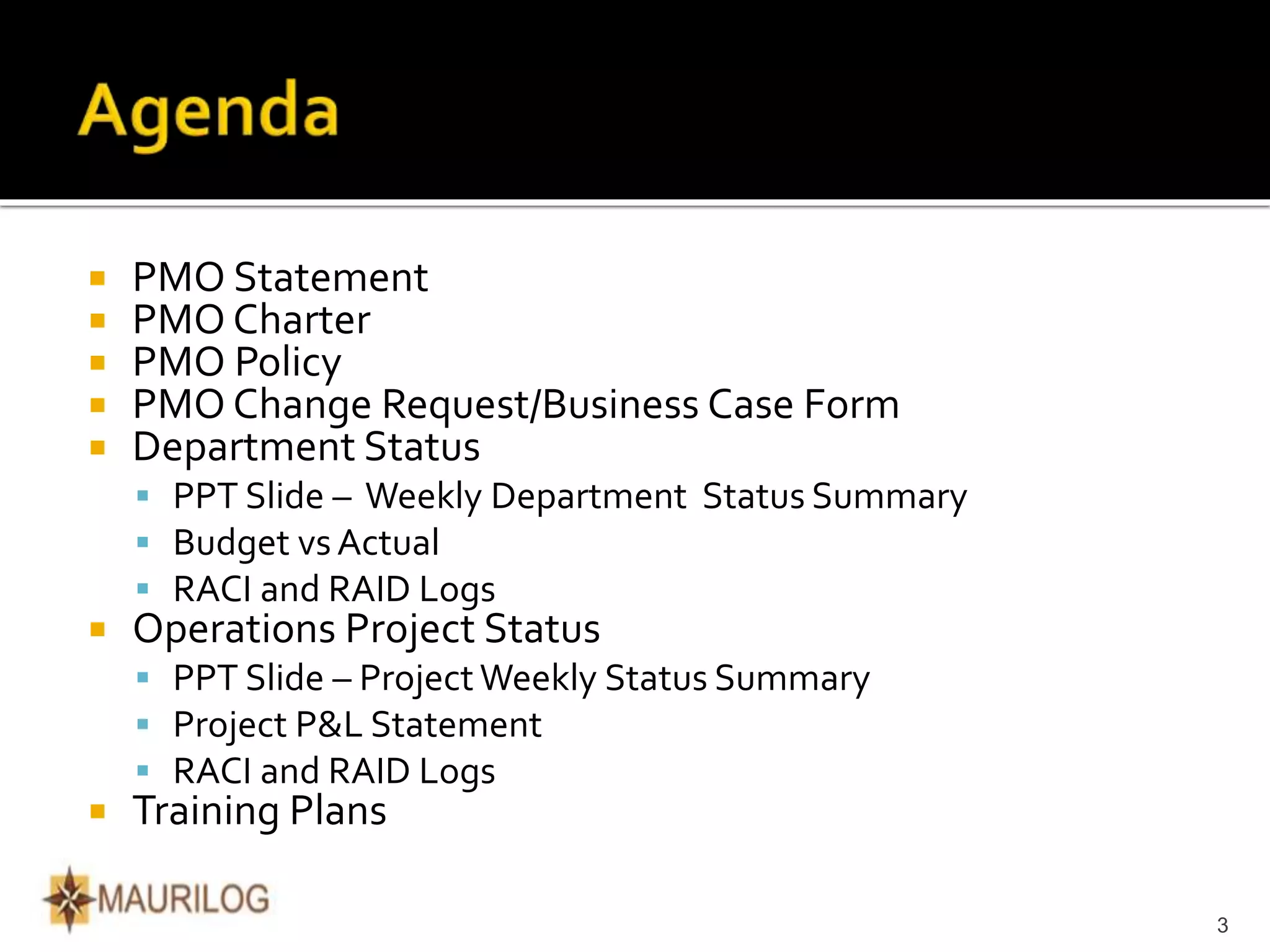 Oil and Gas EPC/Servicing Co PMO Strategy | PPTX