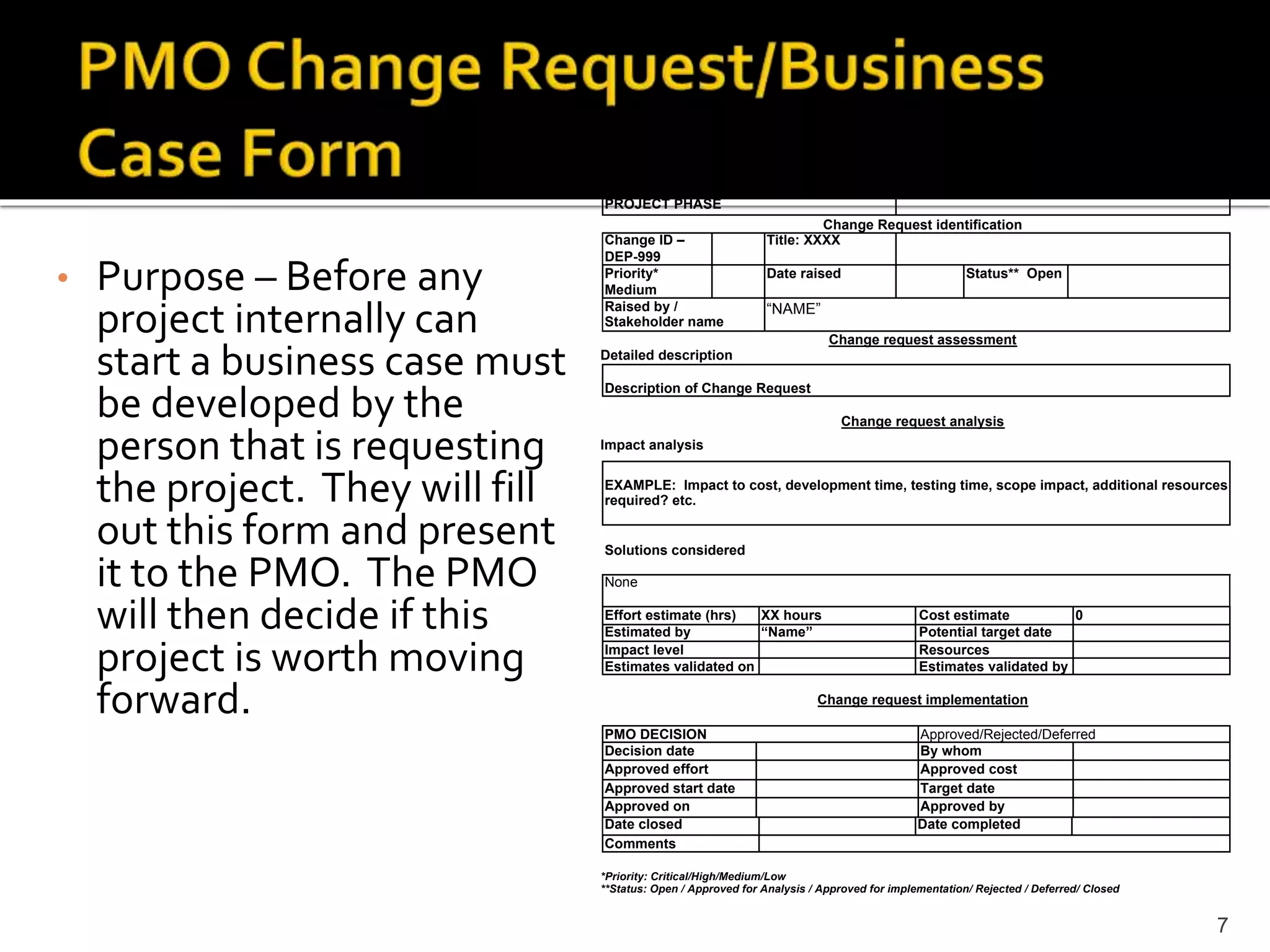 Oil and Gas EPC/Servicing Co PMO Strategy | PPTX