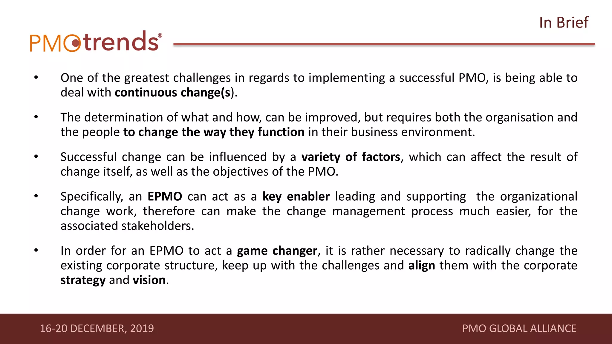 EPMO: Putting the pieces together as true game changer! | PDF