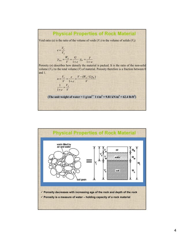Physico-Mechanical properties of rock materials | PDF | Geology | Science