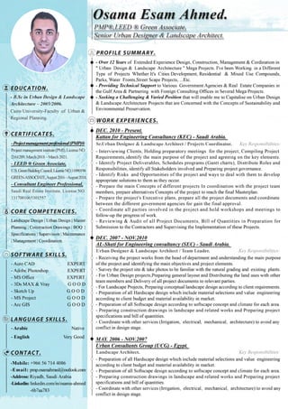 Pmp.osama ahmed cv | PDF | Computer Software and Applications | Computing