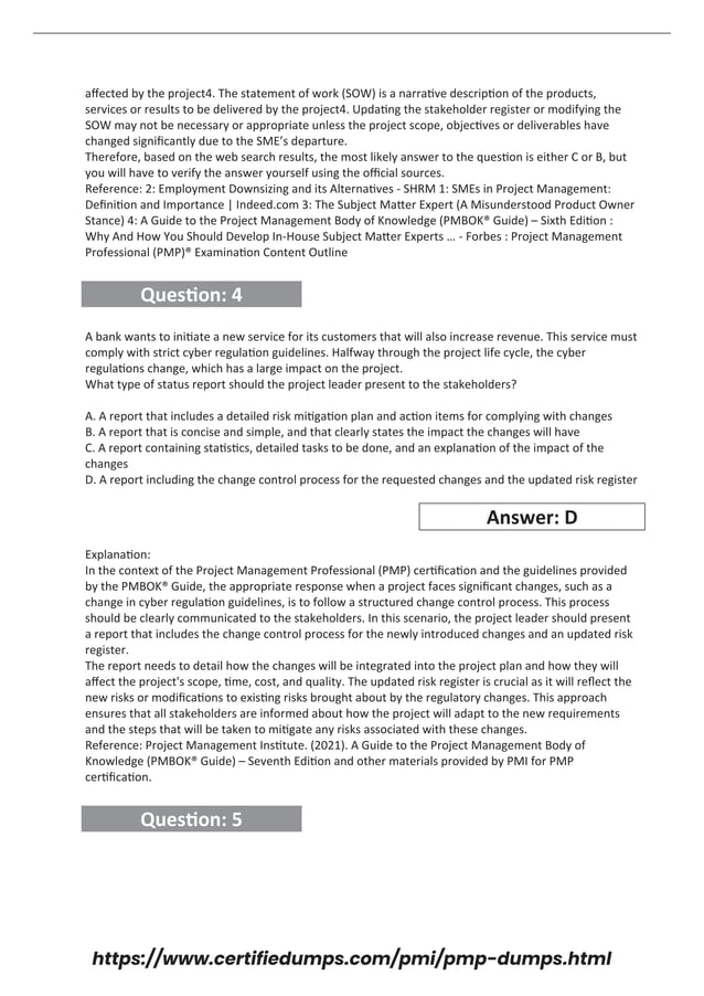 Master the PMI-PMP Exam - Your Comprehensive Guide to Project Management Certification | PDF