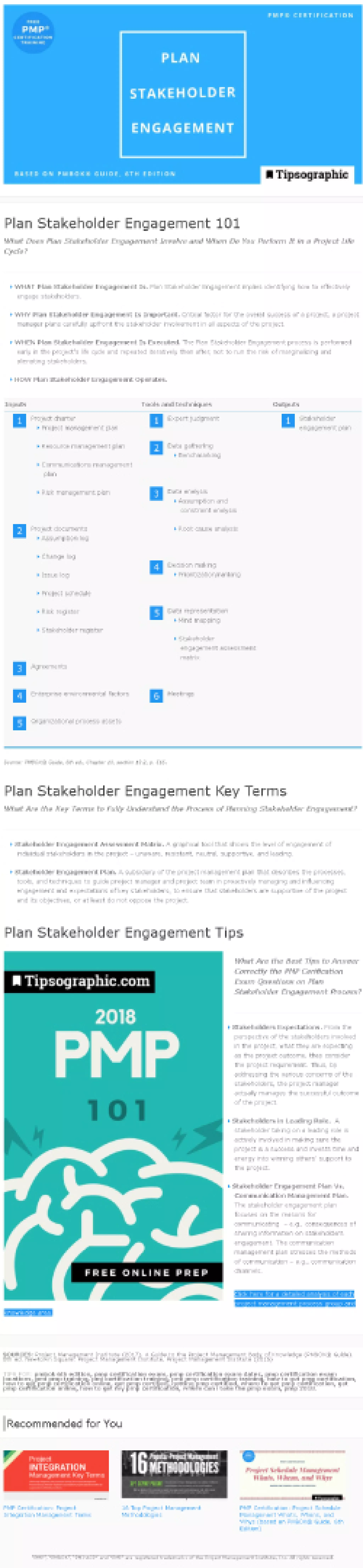 PMP Certification: Plan Stakeholder Engagement (PMP 2018) → http://bit ...