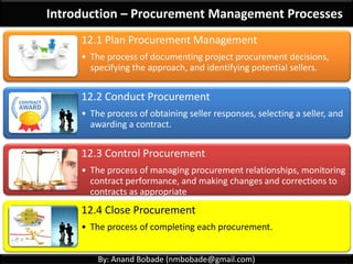 PMP Chap 12 - Project Procurement Management Details - Part2 | PDF
