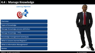 chap 4.4 Manage knowledge | PPT