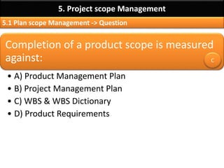 PMP Chap 5 - Project Scope Management - Part1 | PDF