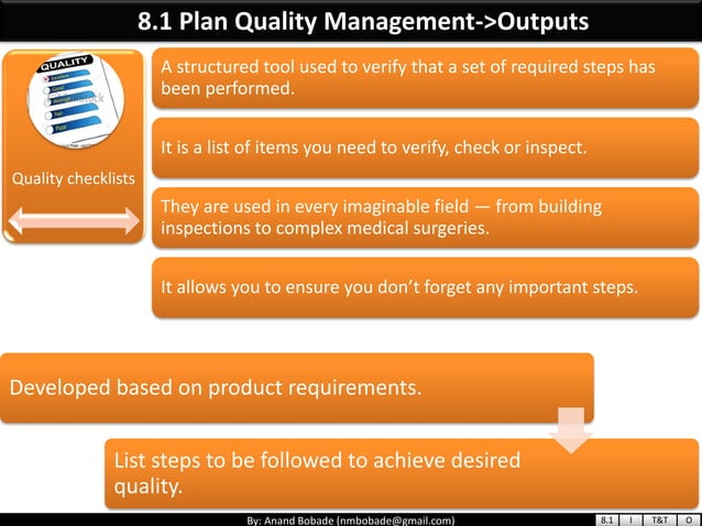 PMP Chap 8 - Project Quality Management