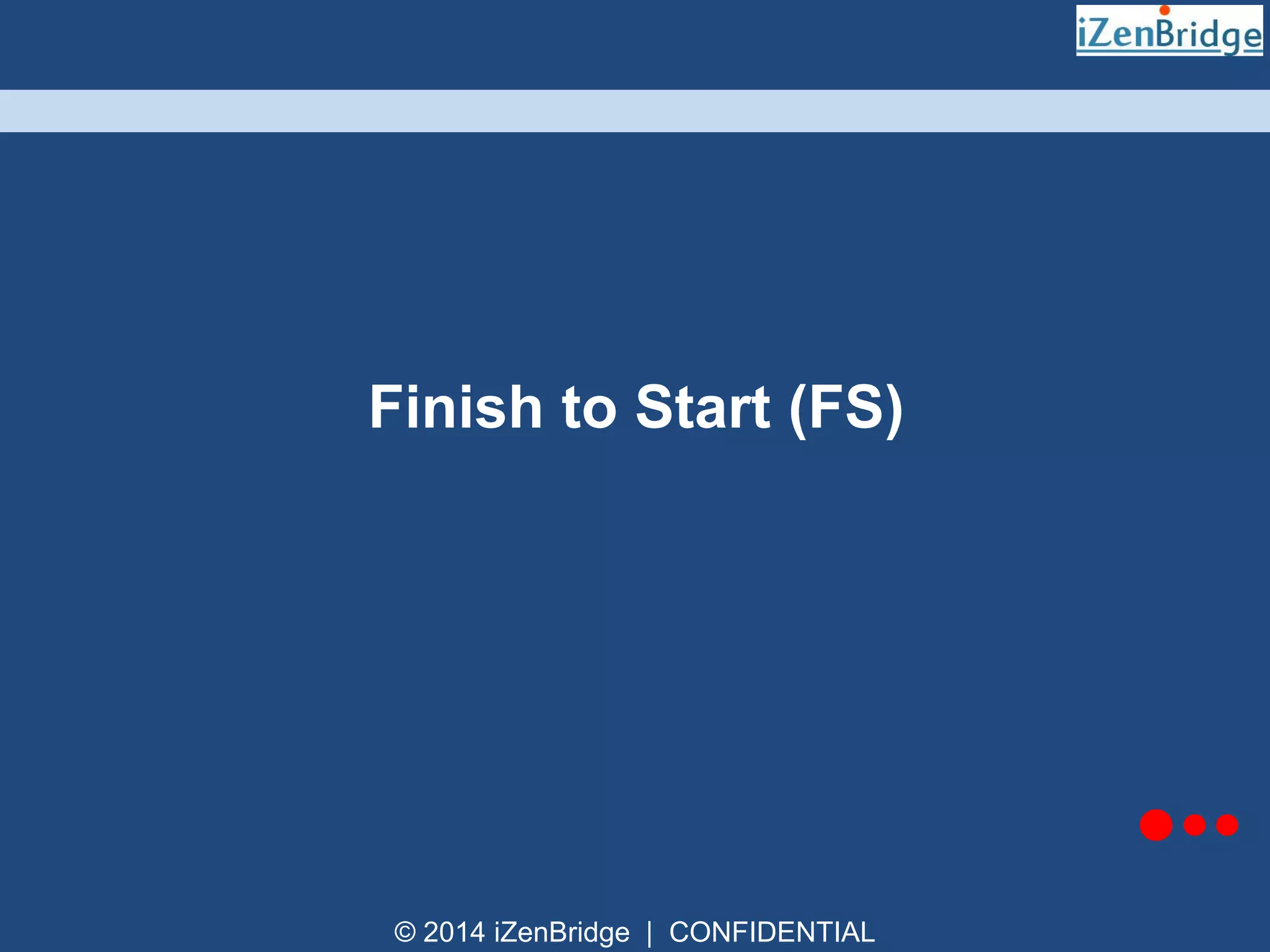 PMP : Precedence Diagram Method : Relationship Types | iZenBridge | PDF