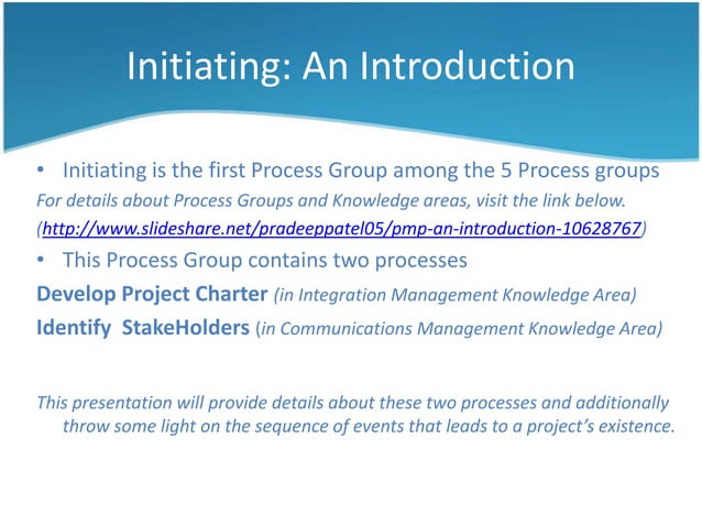 Pmp inititating process group | PPT