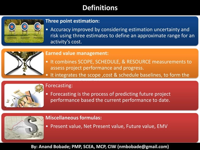 PMP Key Exam Concepts - Formulas | PDF