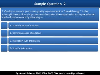 PMP Key-exam-concepts-QA-QC-VS-VS | PPT