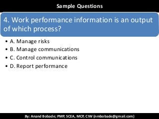PMP Key Exam Concepts WPD, WPI & WPR | PDF