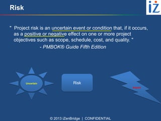 Risk Analysis : PMP- Project Risk Management | PDF
